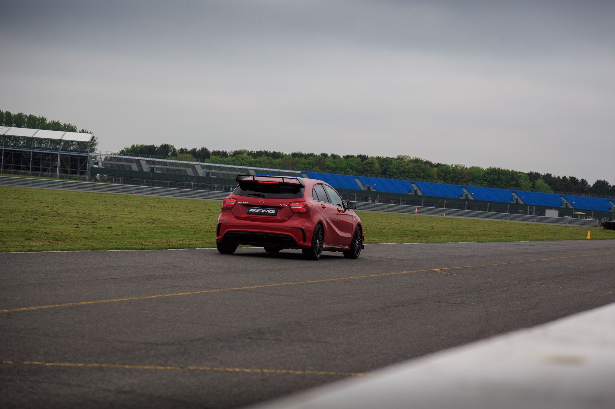 Testing the Mercedes A45 AMG on a Race Track