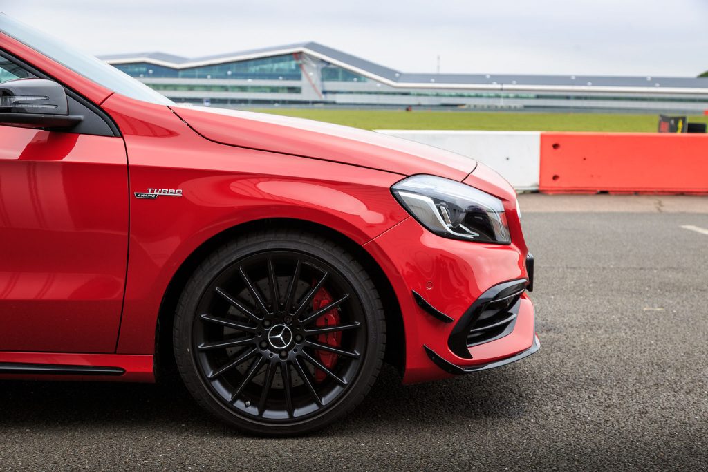 Testing the Mercedes A45 AMG on a Race Track