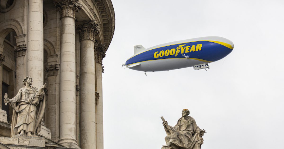 Goodyear Blimp Makes Its Return To London's Skylines