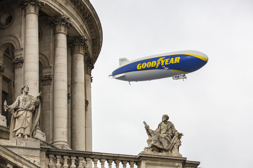 Goodyear Blimp Makes Its Return To London's Skylines